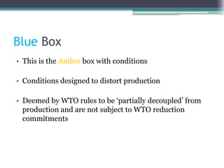 Wto agreement on agriculture | PPTX