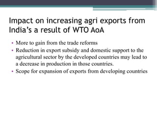 Wto agreement on agriculture | PPTX