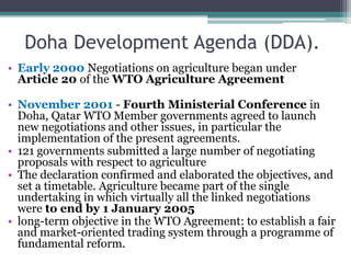 Wto agreement on agriculture | PPTX