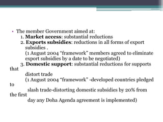 Wto agreement on agriculture | PPTX