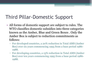 Wto agreement on agriculture | PPTX