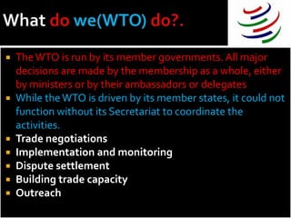 world trade organization | PPTX