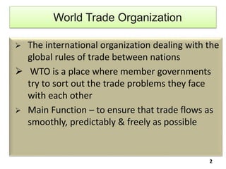 World Trade Organization | PPTX | Business | Business and Finance