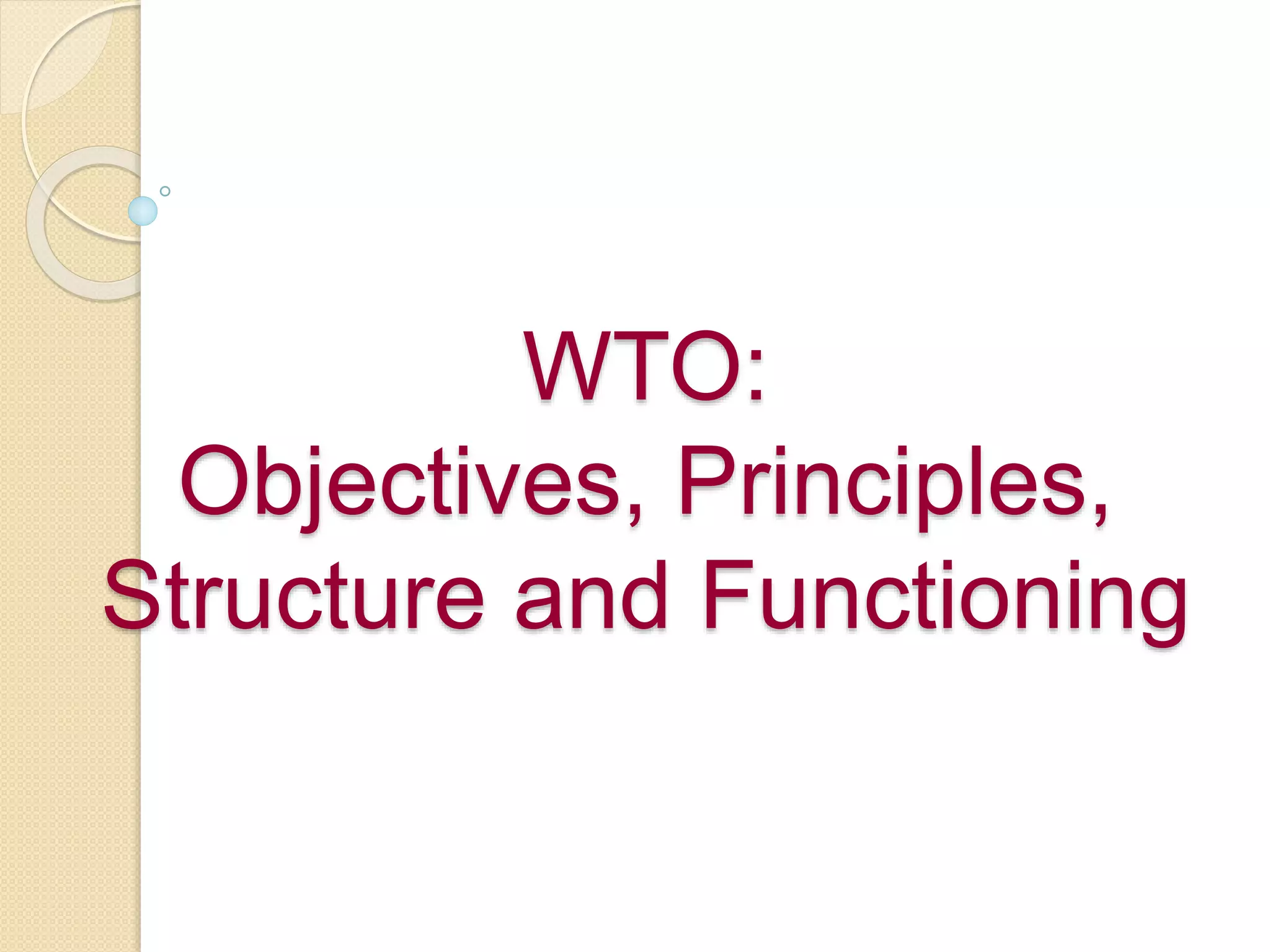 World Trade Organisation ( WTO ) | PPTX
