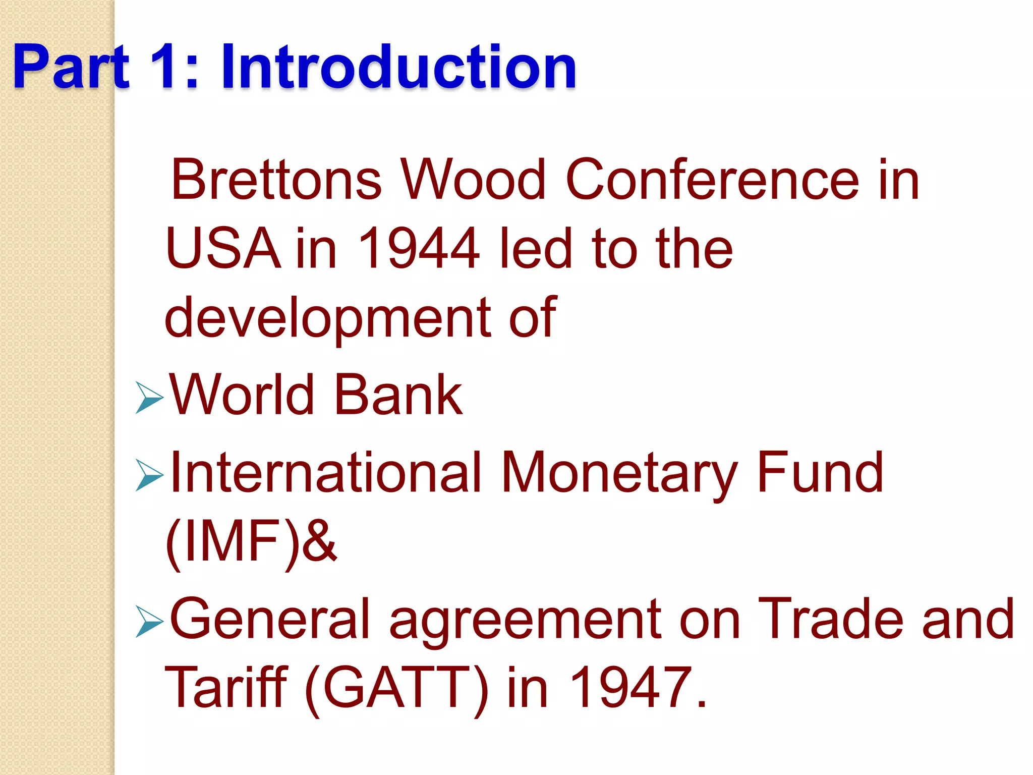 World Trade Organisation ( WTO ) | PPTX