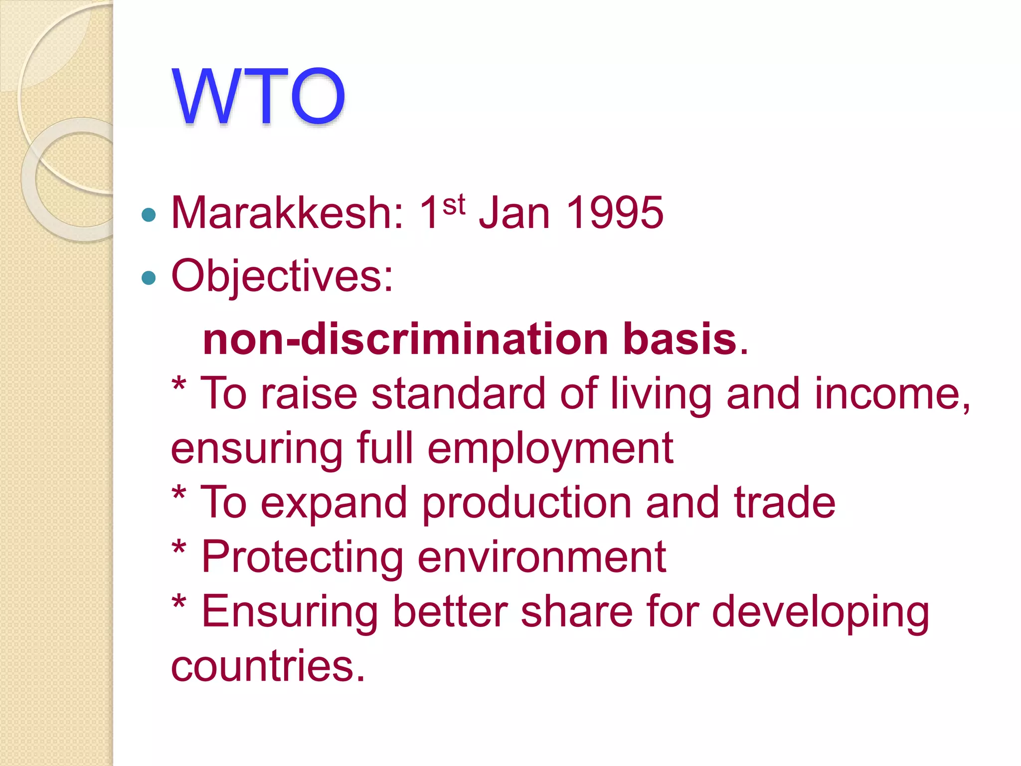 World Trade Organisation ( WTO ) | PPTX