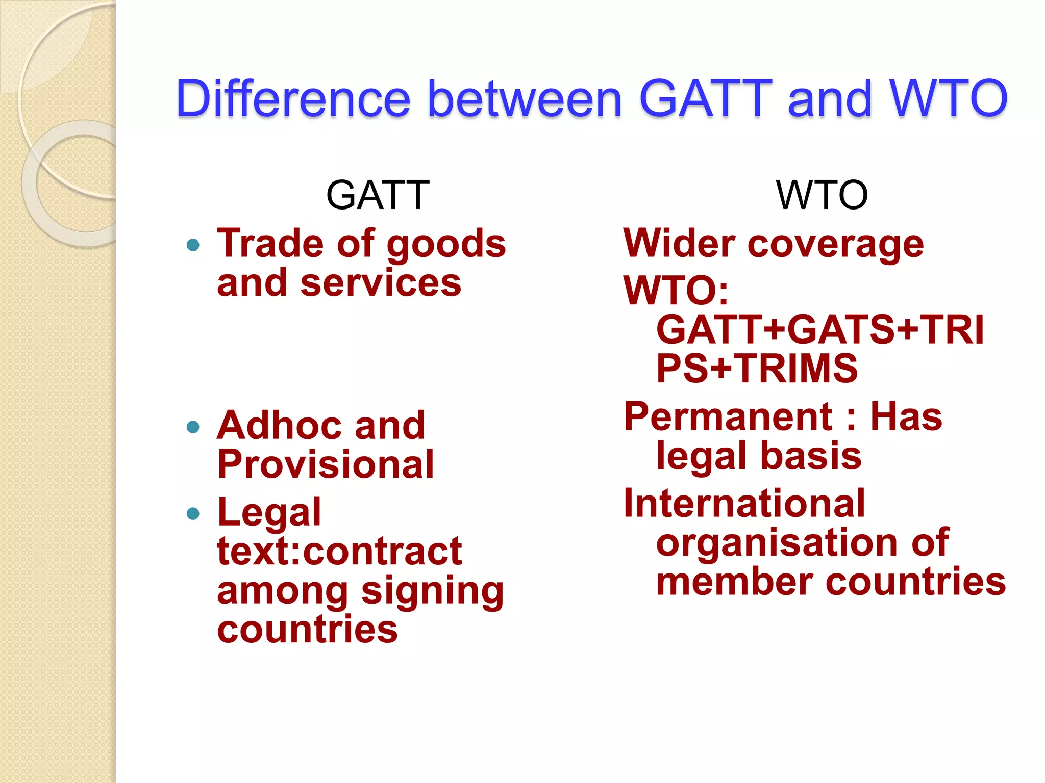 World Trade Organisation ( WTO ) | PPTX