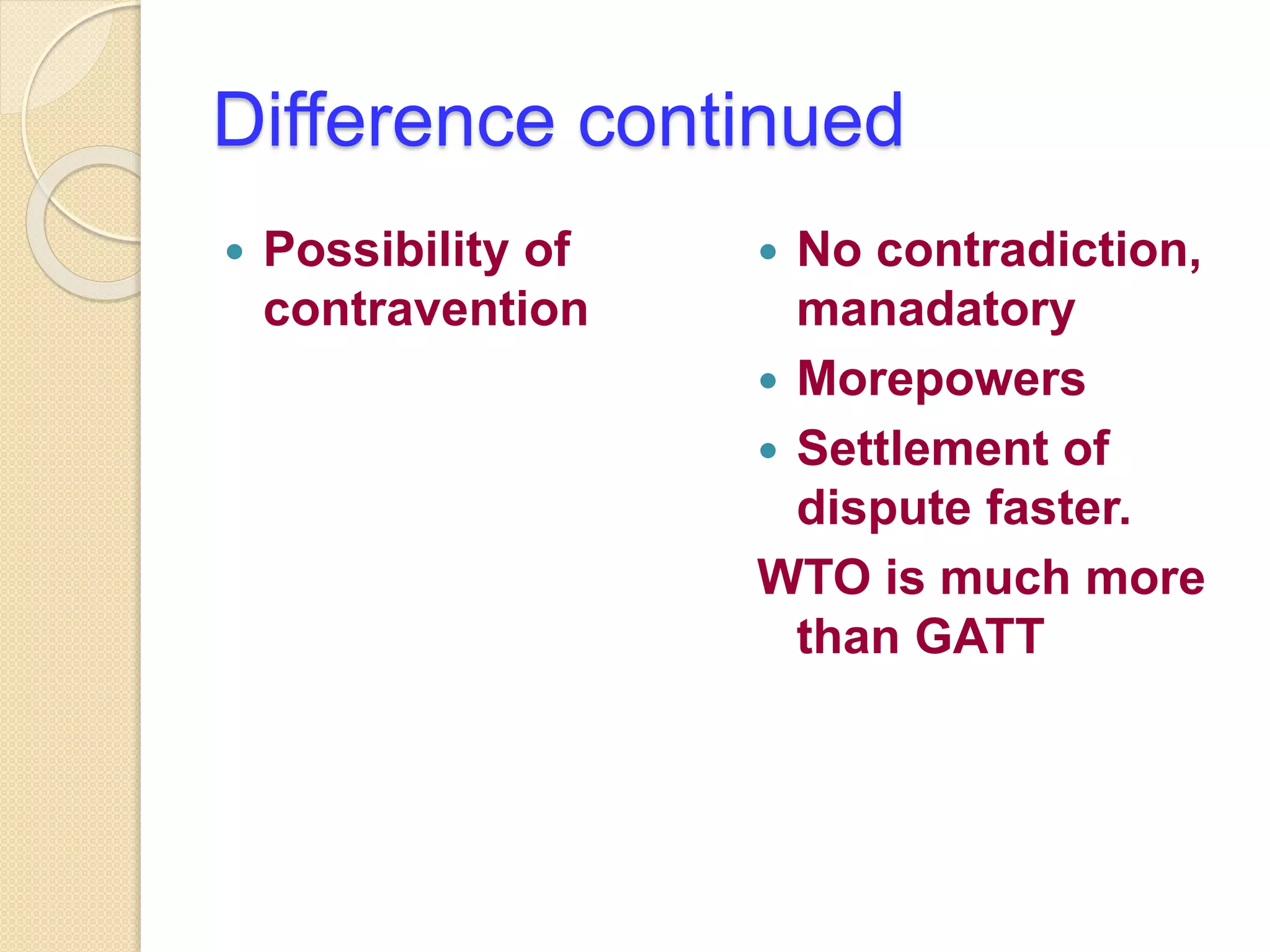 World Trade Organisation ( WTO ) | PPTX