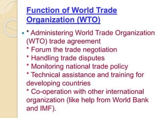 World Trade Organisation ( WTO ) | PPTX