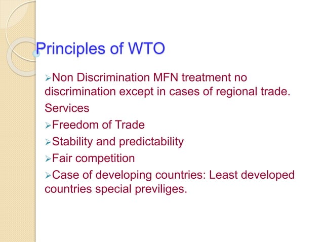 World Trade Organisation ( WTO ) | PPT