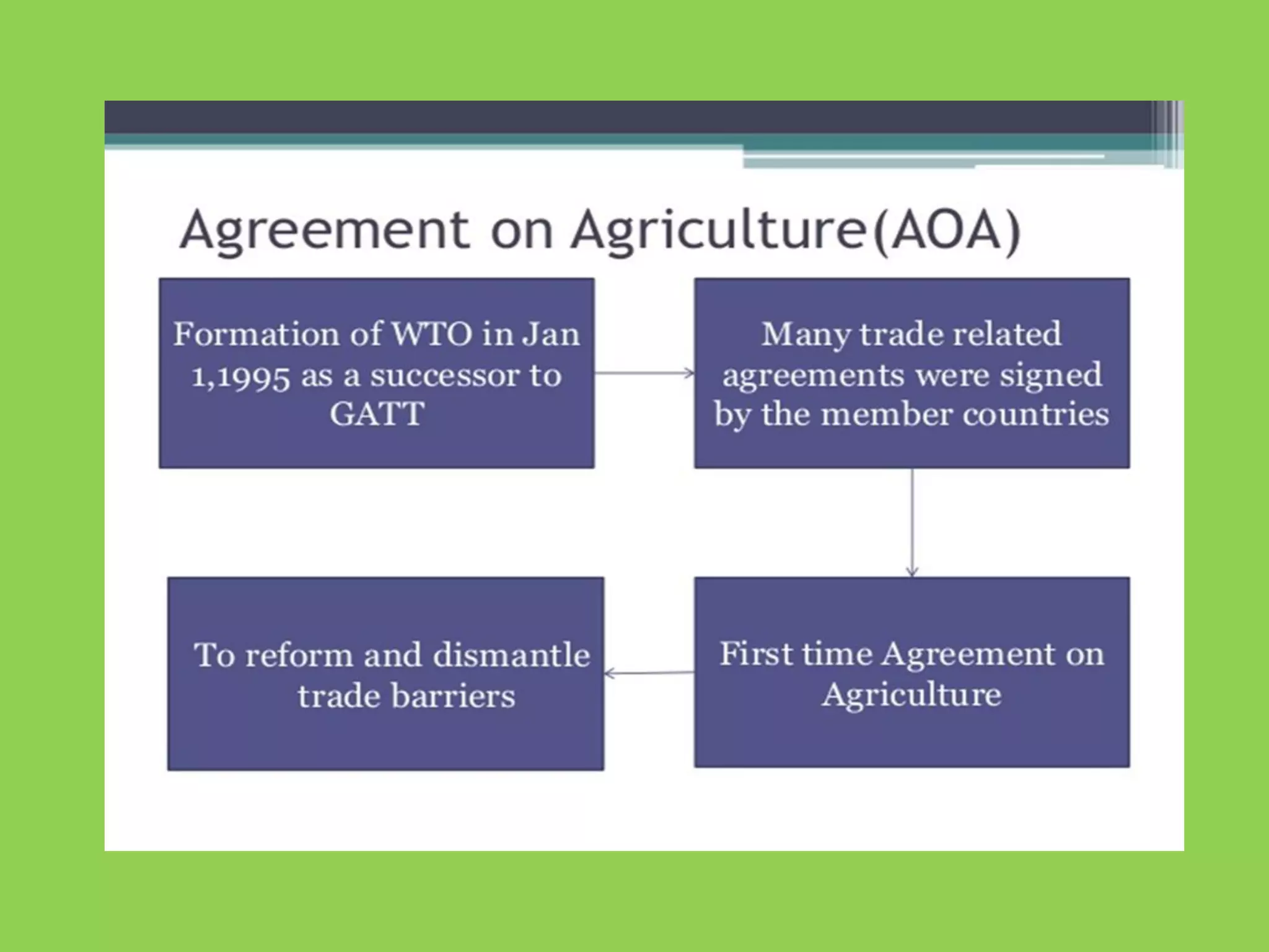 WTO Agreements on Agriculture (AOA) | PDF