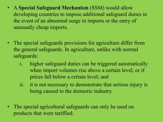 WTO Agreements on Agriculture (AOA) | PDF