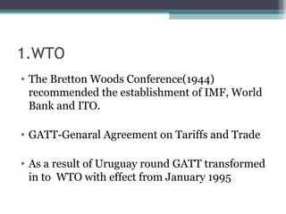 WTO-AOA-Implications in India | PPT