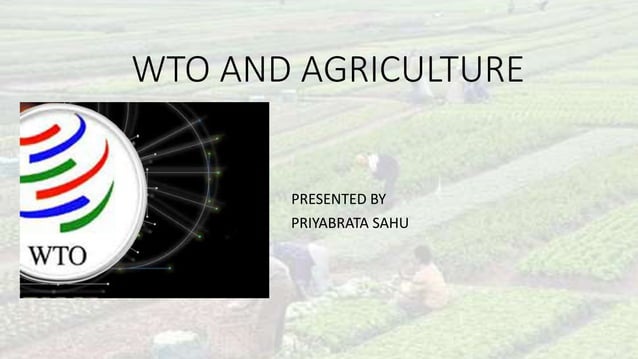 Wto and agriculture | PPTX