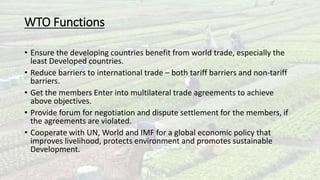 Wto and agriculture | PPTX