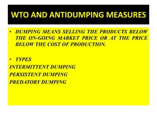 Wto and dumping | PPT