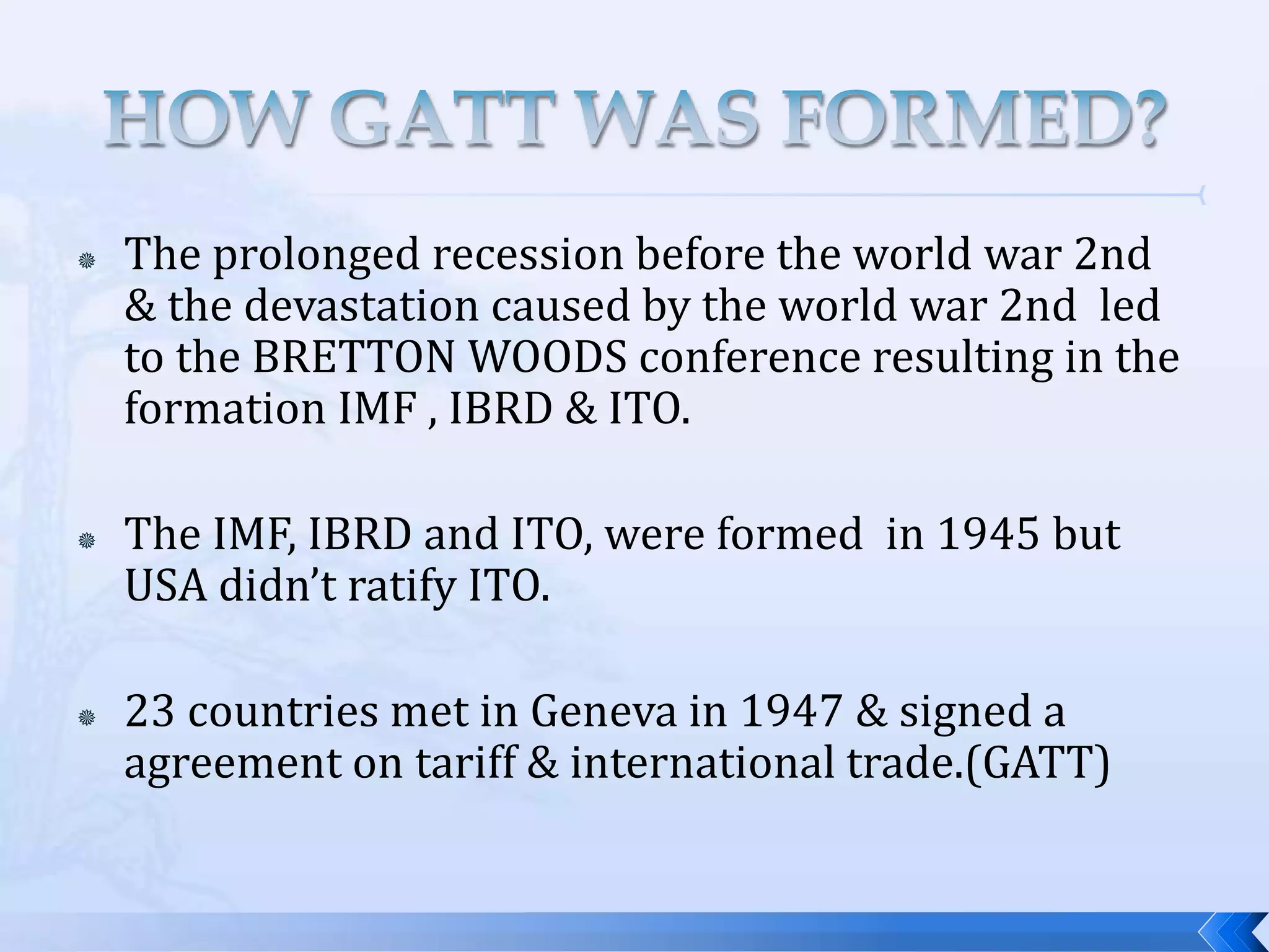 GATT AND WTO | PPTX