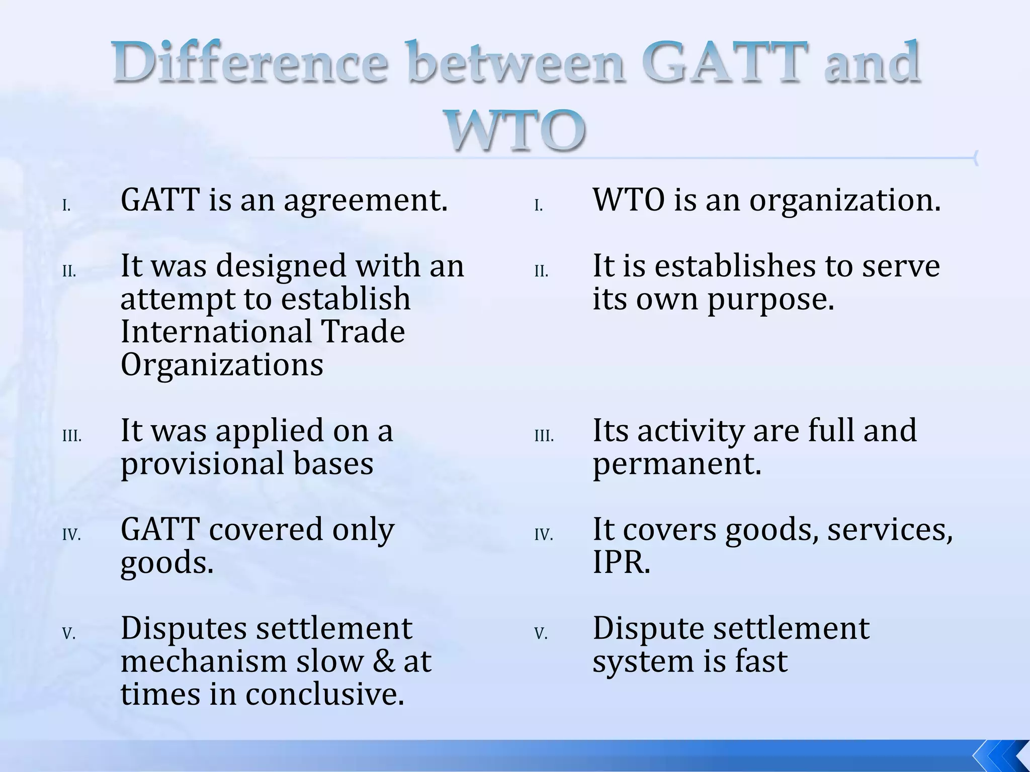 GATT AND WTO | PPTX
