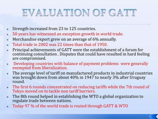GATT AND WTO | PPTX