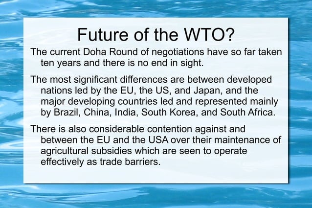 Wto and implications for small and developing countries | PPT