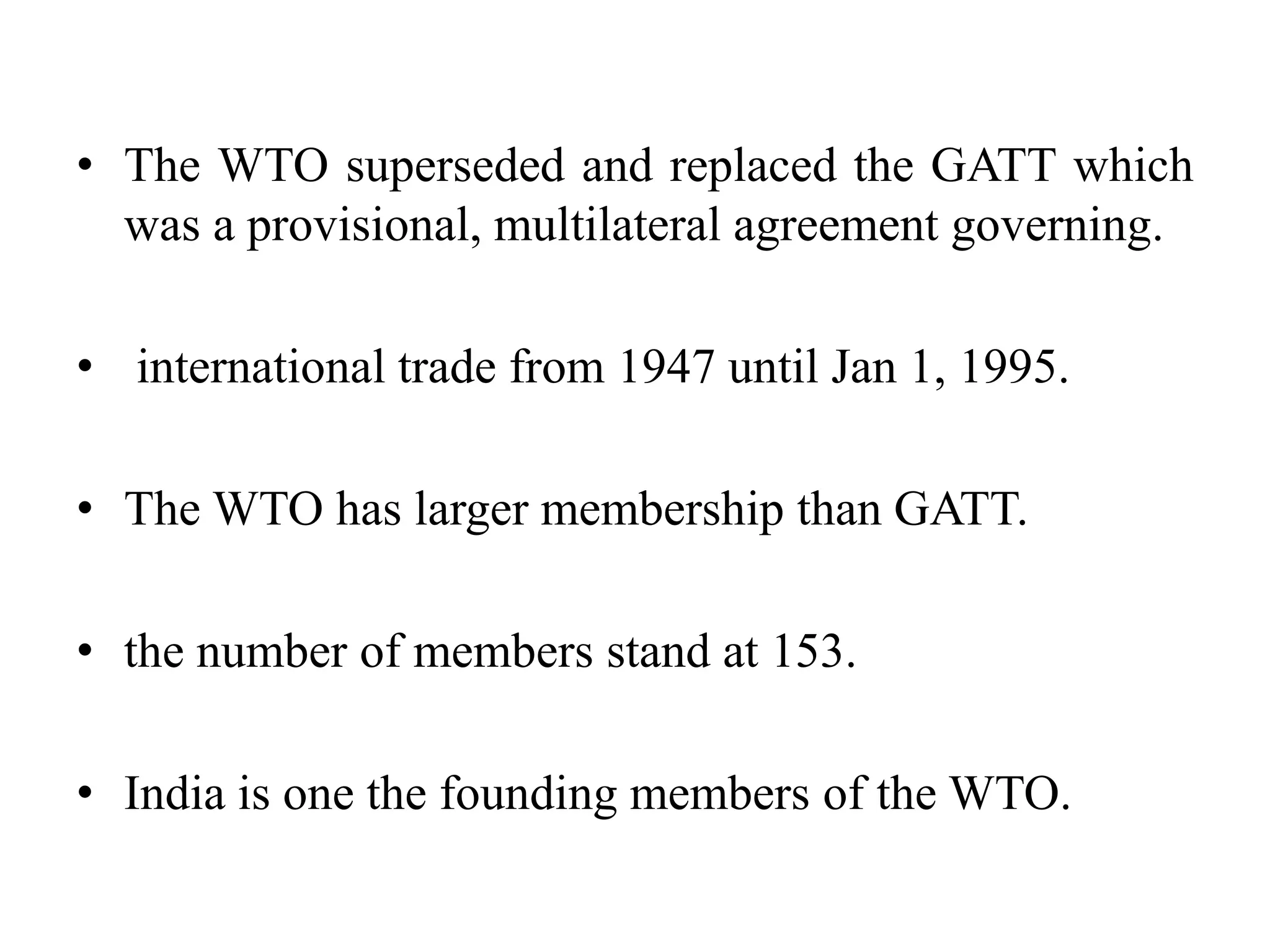 Wto and its impact on indian economy | PPTX