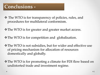 Wto and regulation of foreign trade | PDF