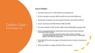 WTO BRAZIL COTTON CASE | PPT