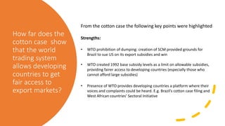 WTO BRAZIL COTTON CASE | PPT