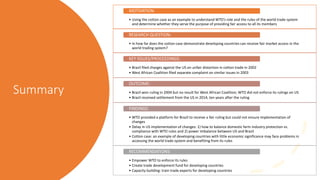 WTO BRAZIL COTTON CASE | PPT