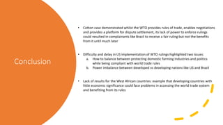 WTO BRAZIL COTTON CASE | PPT