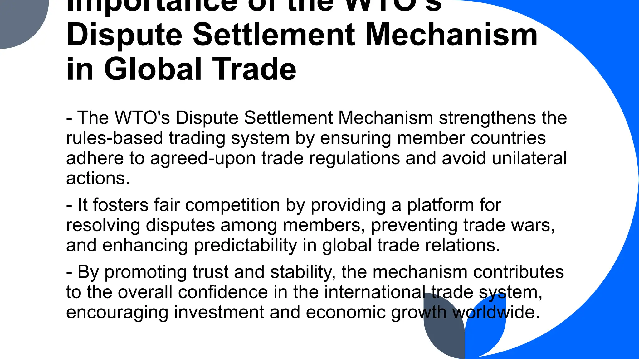 WTO Dispute Settlement Mechanism and process | PPTX