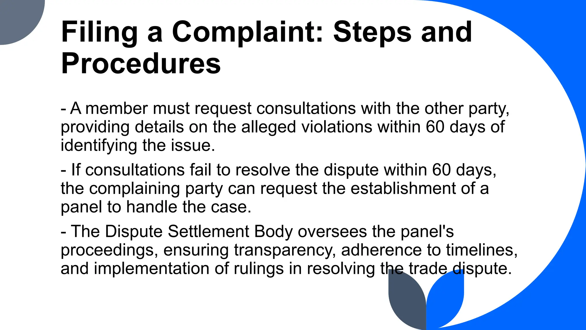 WTO Dispute Settlement Mechanism and process | PPTX