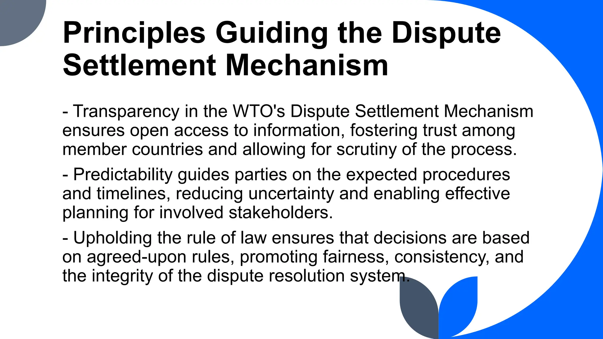 WTO Dispute Settlement Mechanism and process | PPTX