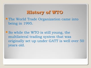 WTO (World Trade Organization) | PPT