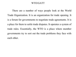 Wto, gatt | PPT