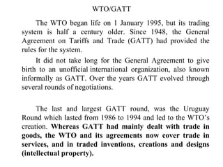 Wto, gatt | PPT