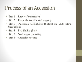 WTO Membership , Accession Process and Criticism | PPTX