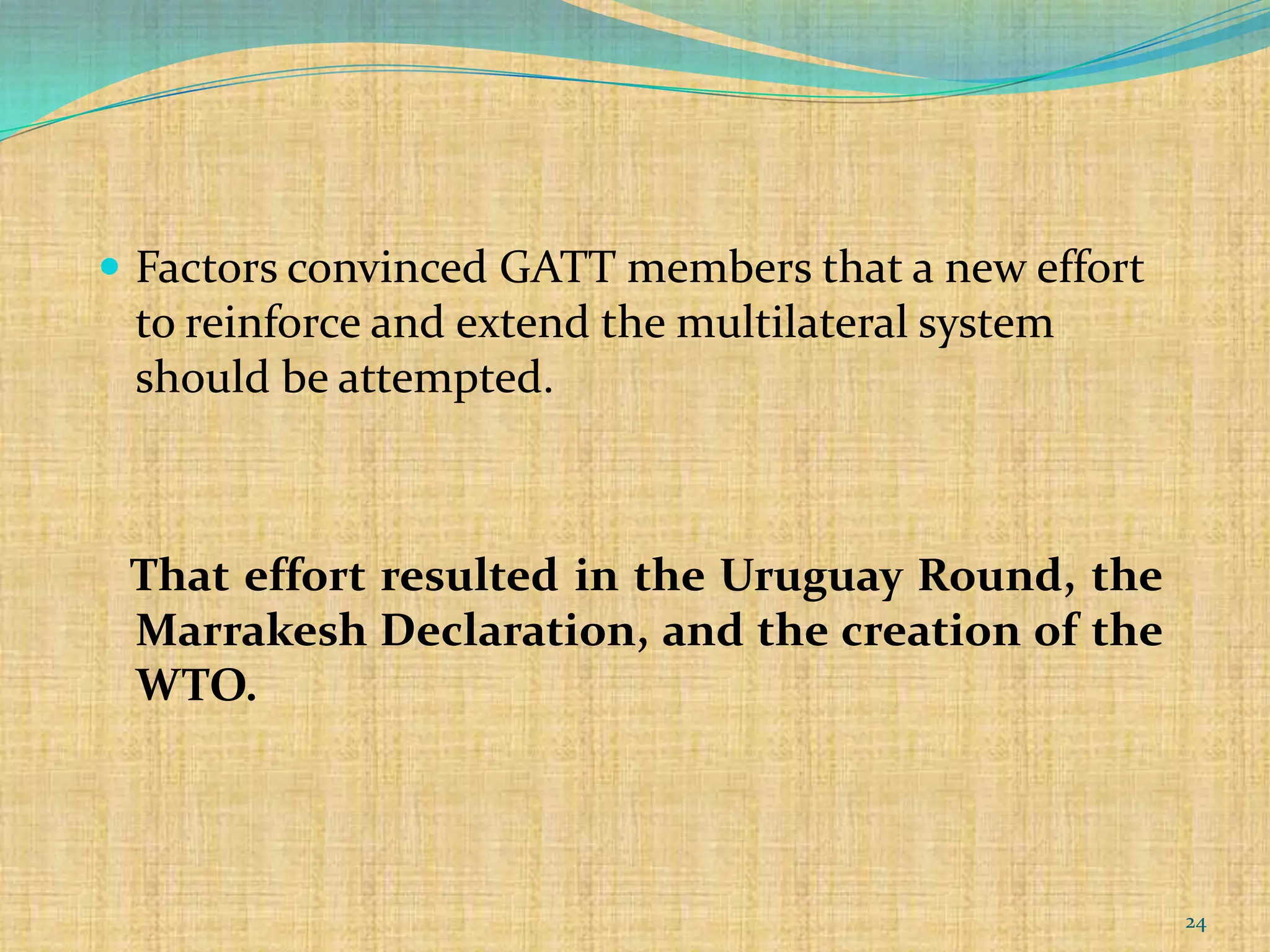 WTO and GATT | PPTX