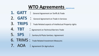 WORLD TRADE AGREEMENT AND PUBLIC HEALTH | PPTX