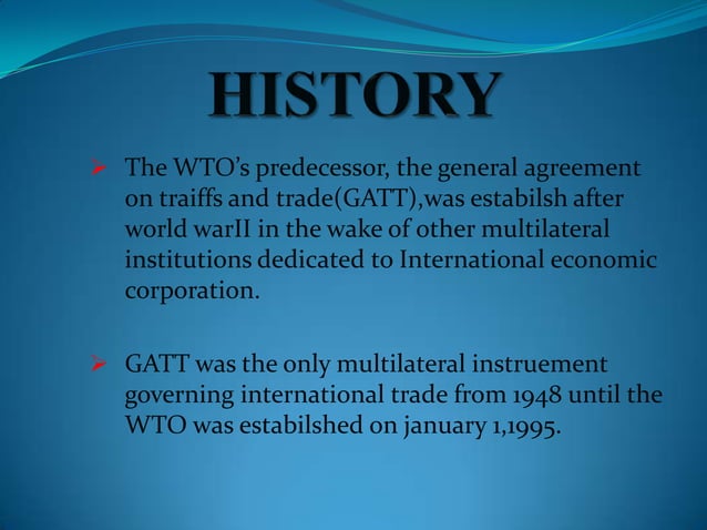 Wto presentation | PPTX