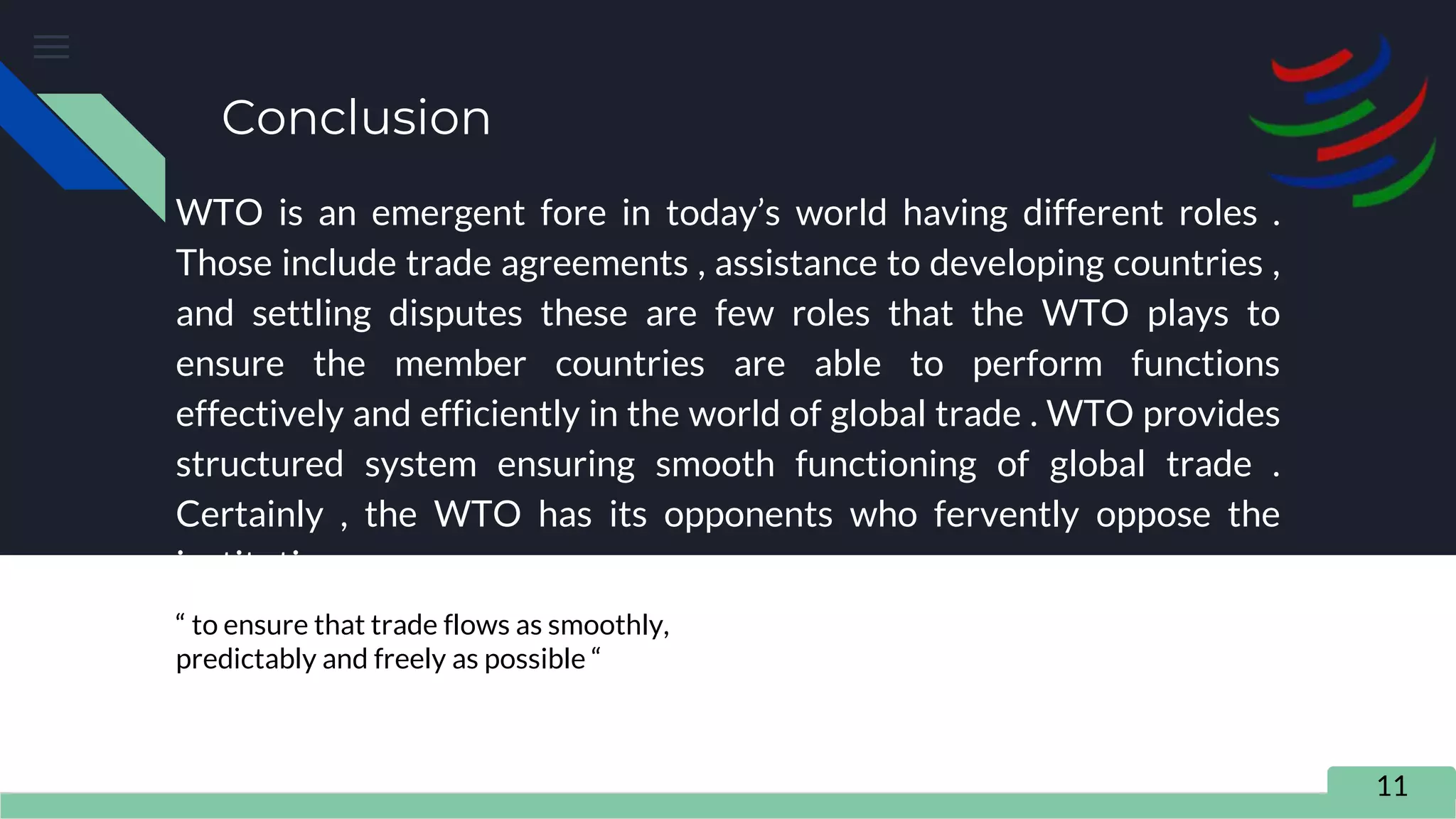 World Trade Organization Introduction | PPTX | Business | Business and Finance