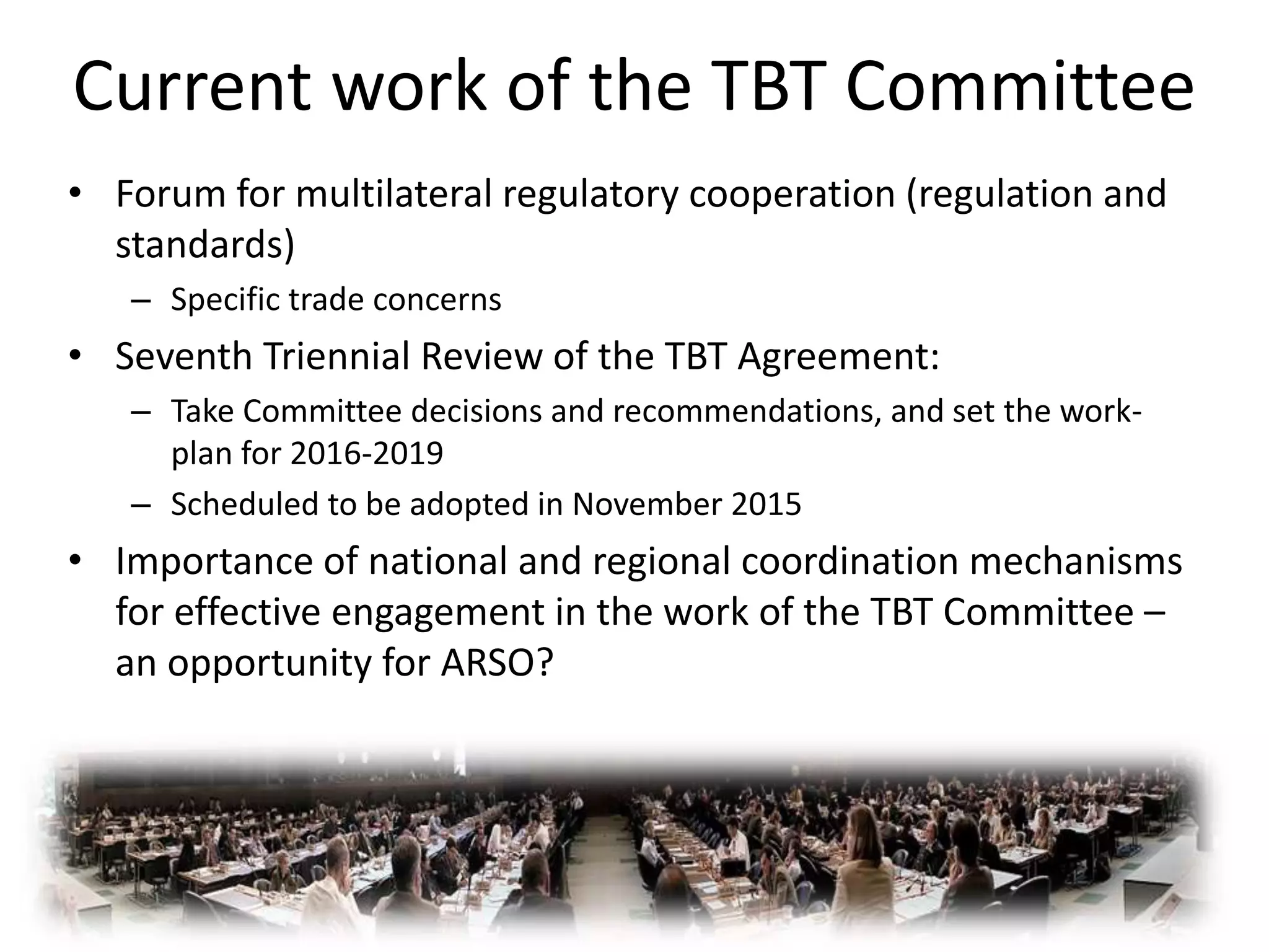 WTO TBT presentation - ARSO 12 aug | PDF