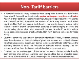 WTO regulations & Non-tariff barriers | PPTX