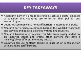 WTO regulations & Non-tariff barriers | PPTX