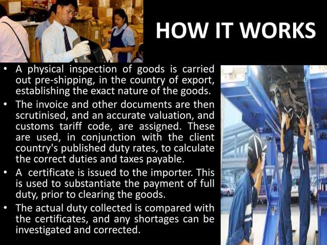 Pre-shipment Inspection WTO Prepared by Abubakar Bhatti | PPTX