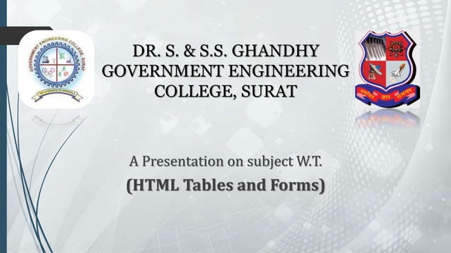 Html Tables And Forms Ppt