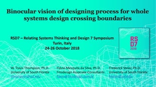 Binocular vision of designing process for whole systems design crossing ...