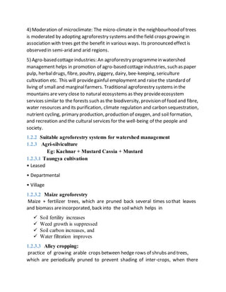 agroforestry as a tool for watershed management | DOCX