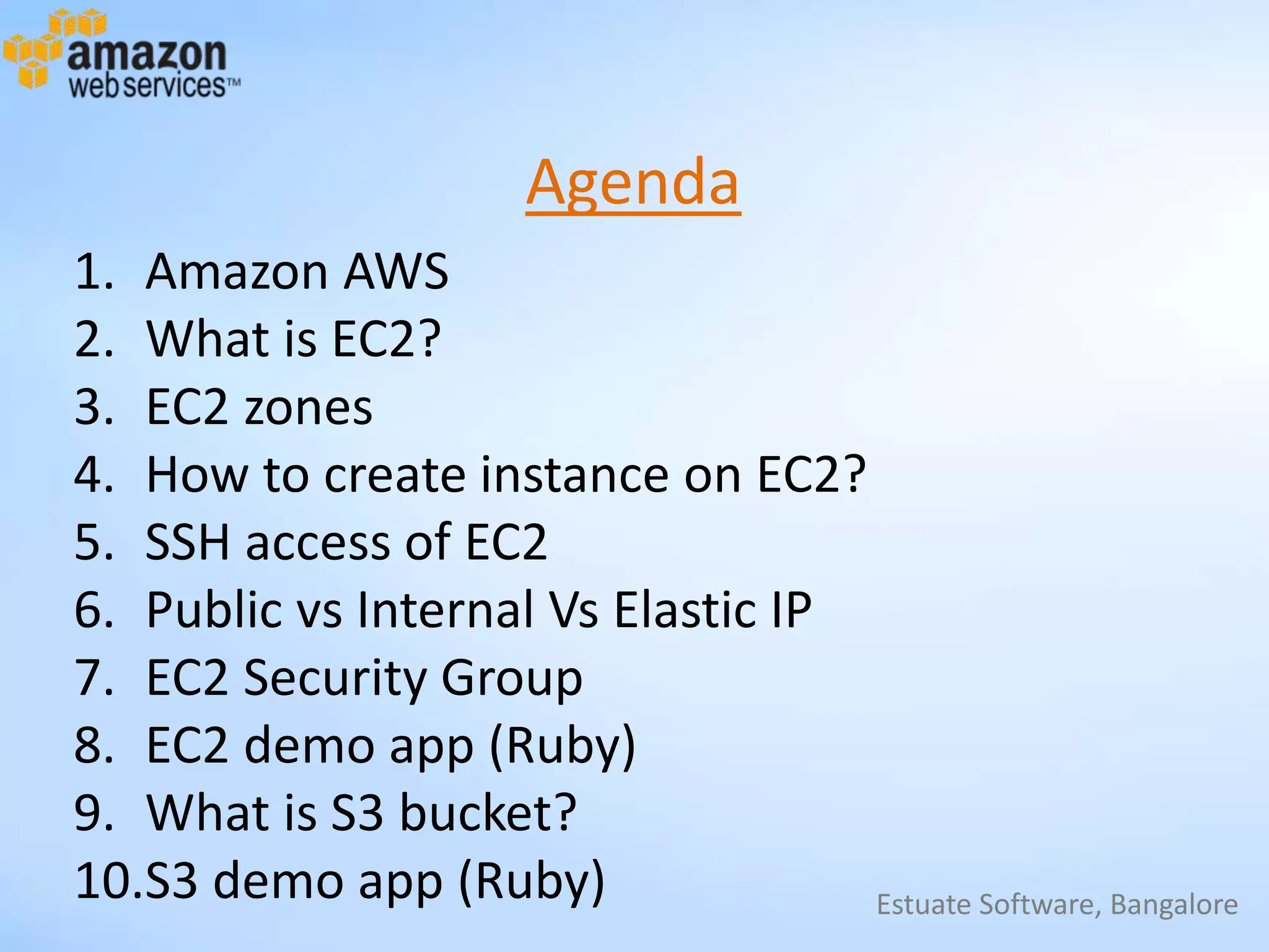 Amazon Web Service EC2 & S3 | PPTX