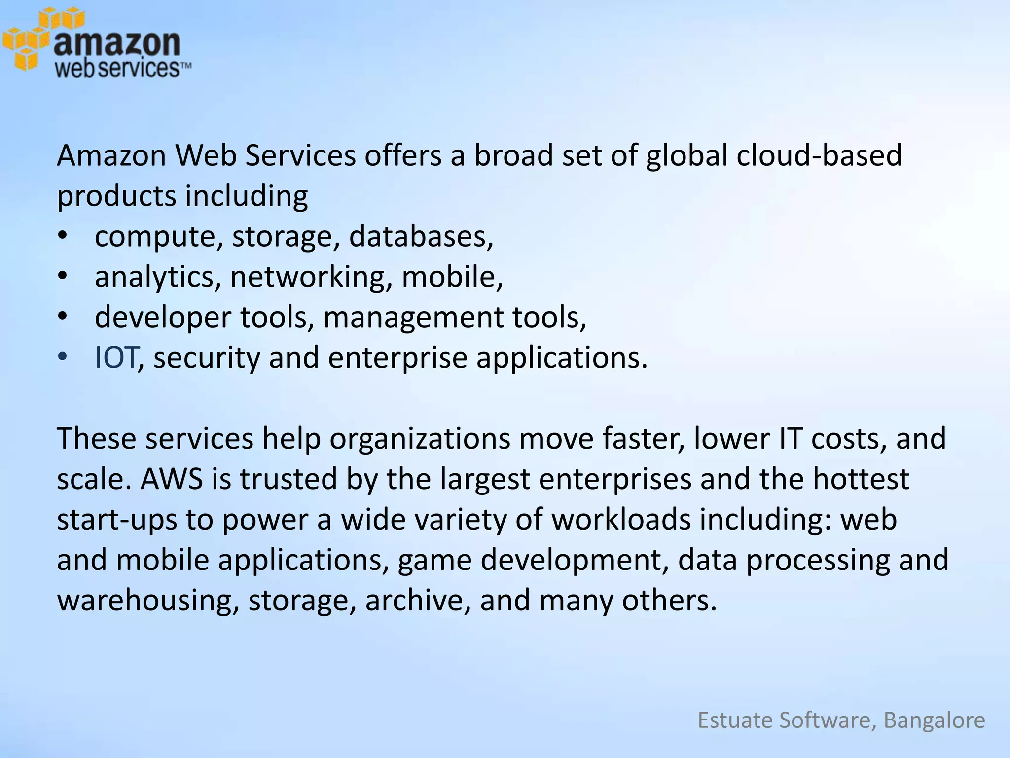 Amazon Web Service EC2 & S3 | PPTX